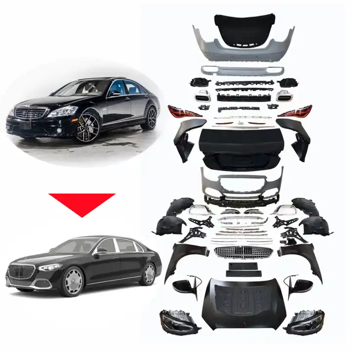 S CLASS W221 upgrade to W223 MBH style Body Kit assembly front rear ...