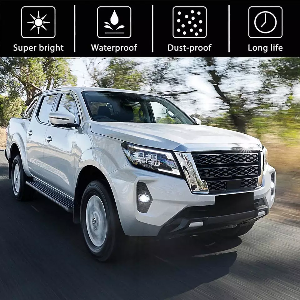 Daytime Running Lights DRL Lights Fog lamps For Navara NP300 2021 ...